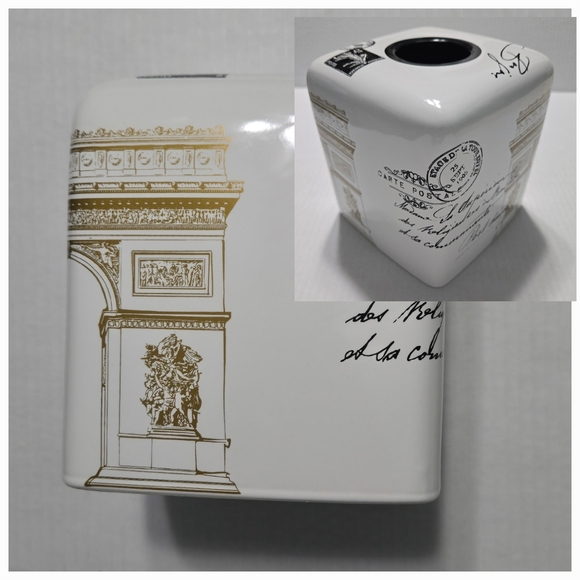 bonjour | Accents | Paris France Theme Tissue Box Cover Black White And ...
